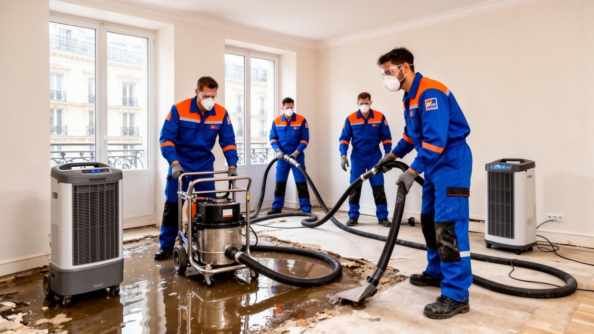 Nettoyage après Inondation Paris & IDF | Urgence 24h/24 | SOJI Hygiène